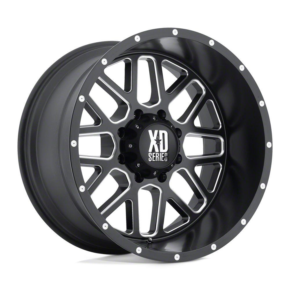 XD Jeep Grand Cherokee Grenade Satin Black Milled Wheel; 16x8; 0mm ...