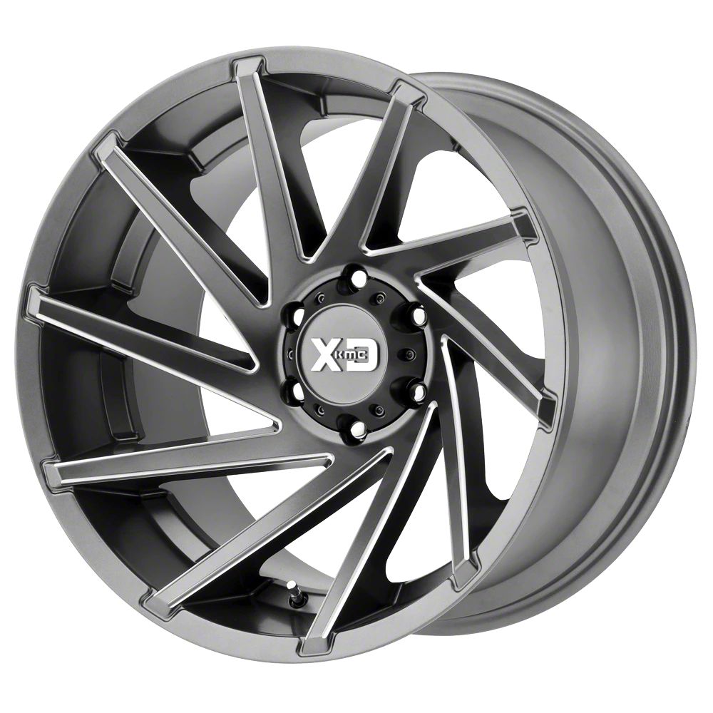 XD Jeep Wrangler Cyclone Satin Gray Milled Wheel; 18x9; 18mm Offset ...