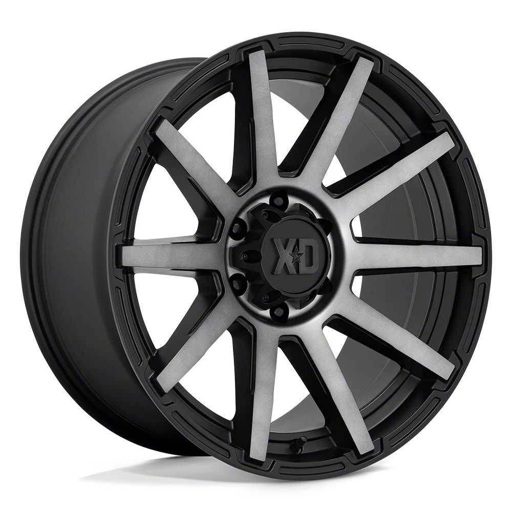 XD Jeep Wrangler Outbreak Satin Black with Gray Tint Wheel; 18x9; 0mm ...