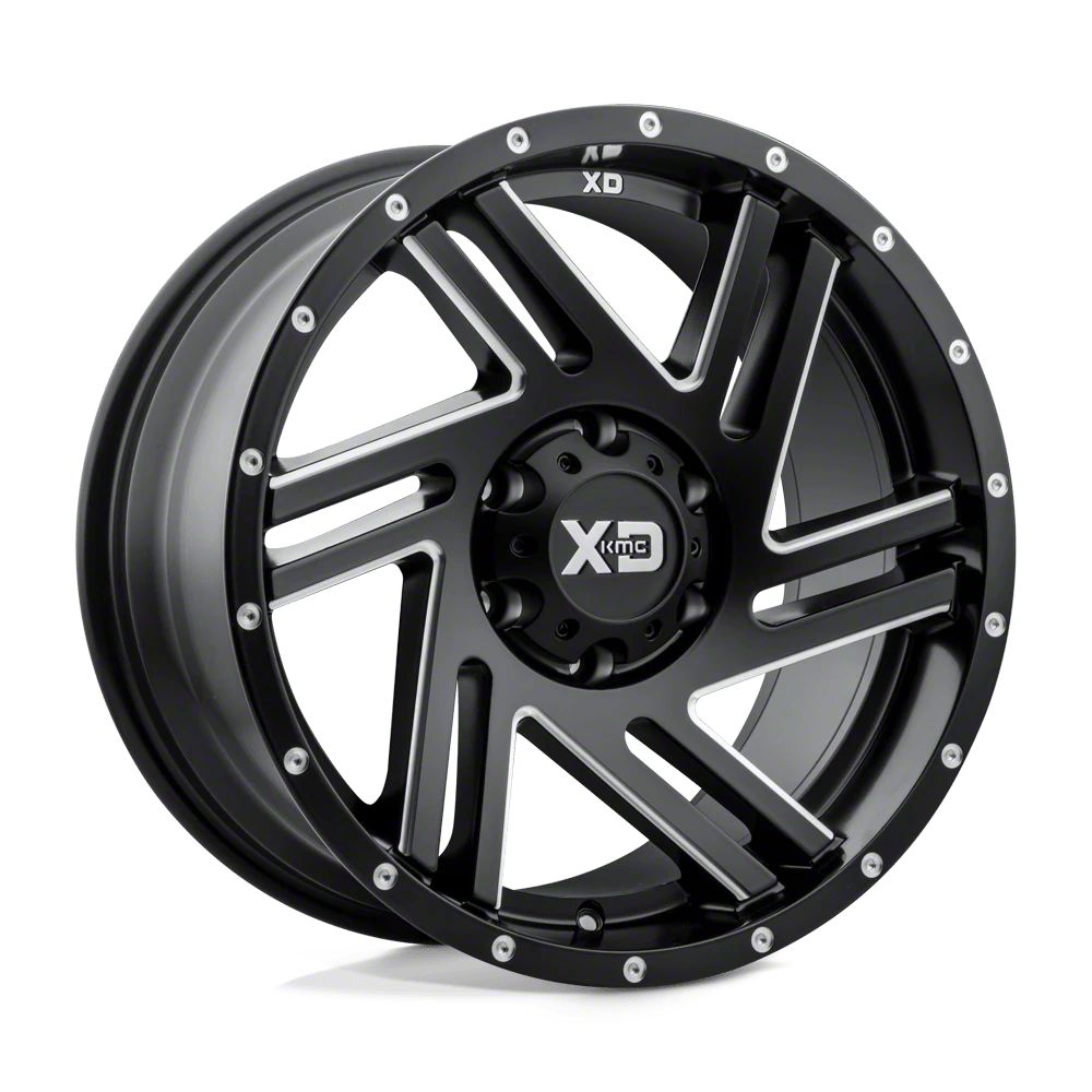 XD Jeep Wrangler Swipe Satin Black Milled Wheel; 20x9 XD83529050918 (07 ...
