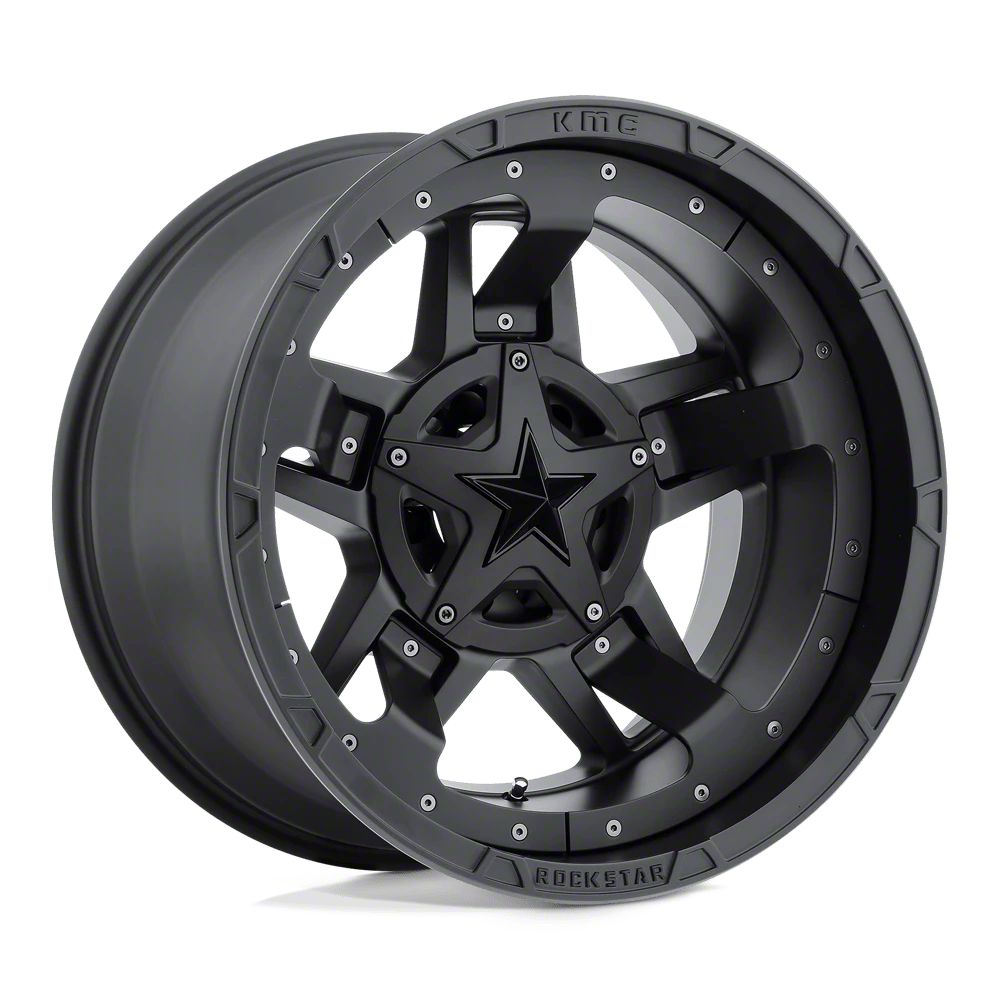 XD Jeep Wrangler Rockstar III Matte Black Wheel; 20x10; -24mm Offset ...
