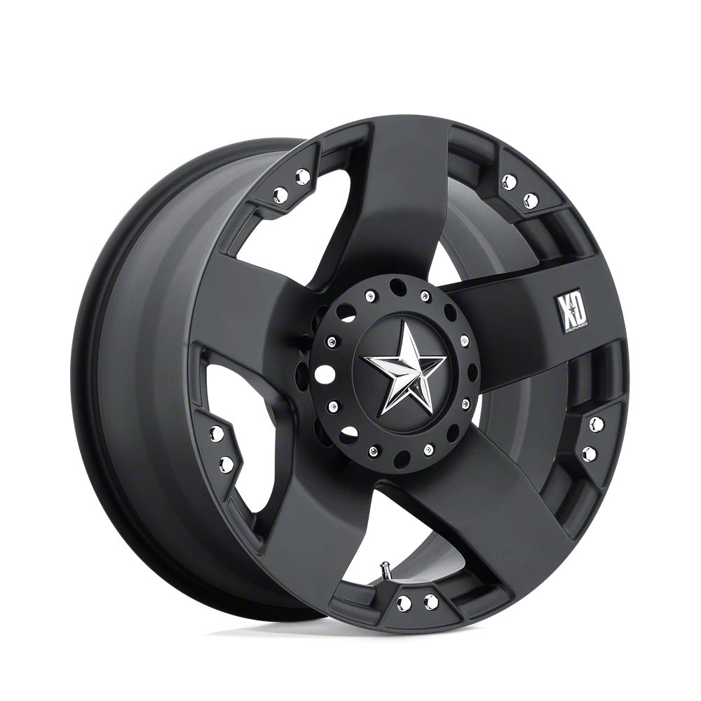 XD Jeep Wrangler Rockstar Matte Black Wheel; 17x8; 35mm Offset ...