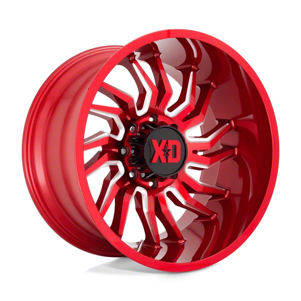 XD Jeep Wrangler Tension Candy Red Milled Wheel; 20x10; -18mm Offset ...
