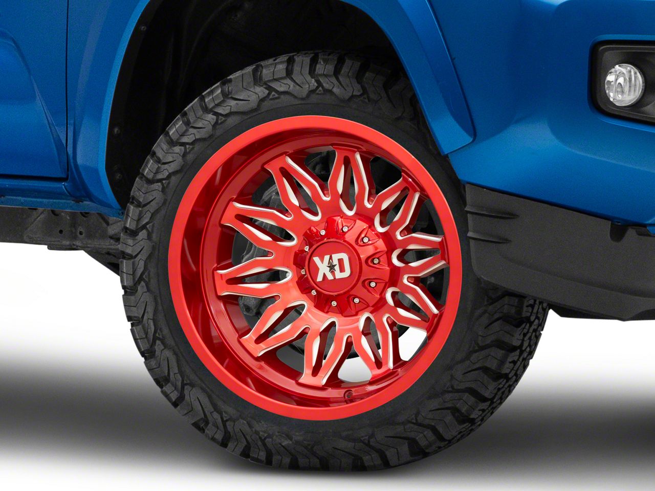 XD Tacoma Gunner Candy Red Milled 6-Lug Wheel; 20x10; -18mm Offset ...