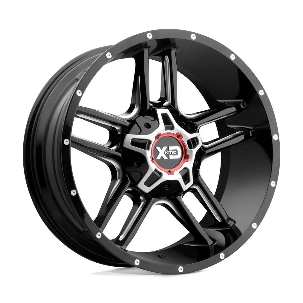 XD Titan XD Clamp Gloss Black Milled 6-Lug Wheel; 20x9; 18mm Offset ...