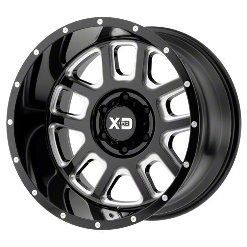 XD Titan XD Delta Gloss Black Milled 6-Lug Wheel; 20x9; -12mm Offset ...