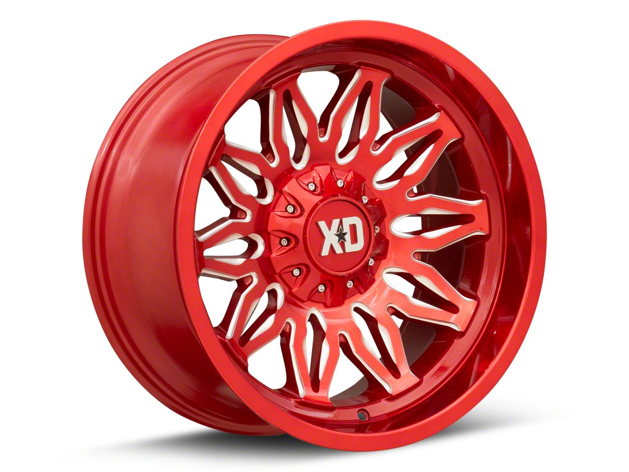 XD Titan XD Gunner Candy Red Milled 6-Lug Wheel; 22x10; -18mm Offset ...