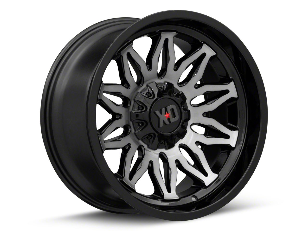 XD Titan XD Gunner Gloss Black Machined with Gray Tint 6-Lug Wheel ...
