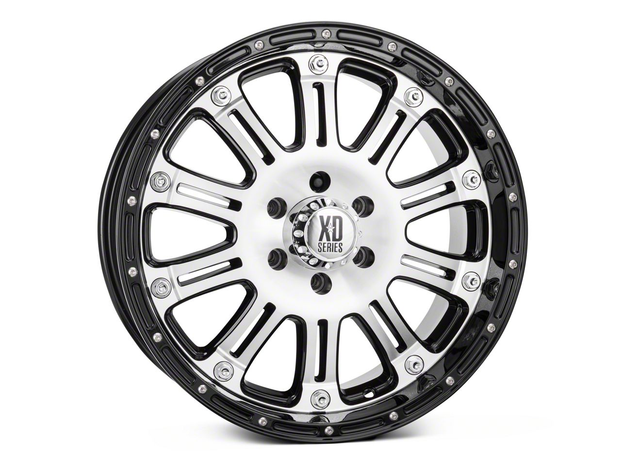 XD Titan XD Hoss Gloss Black Machined 6-Lug Wheel; 20x9; 30mm Offset ...