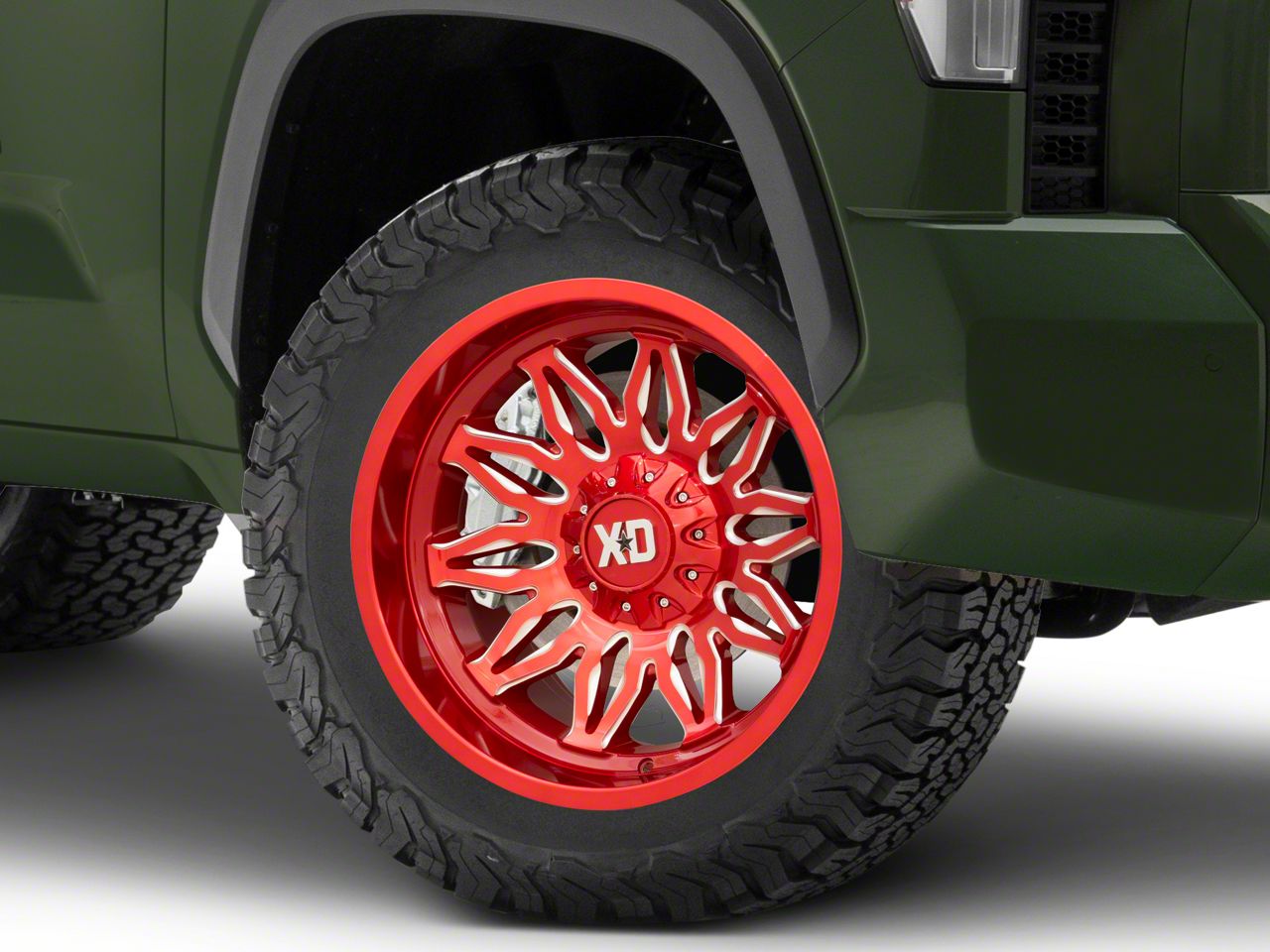 XD Tundra Gunner Candy Red Milled 6-Lug Wheel; 20x10; -18mm Offset ...