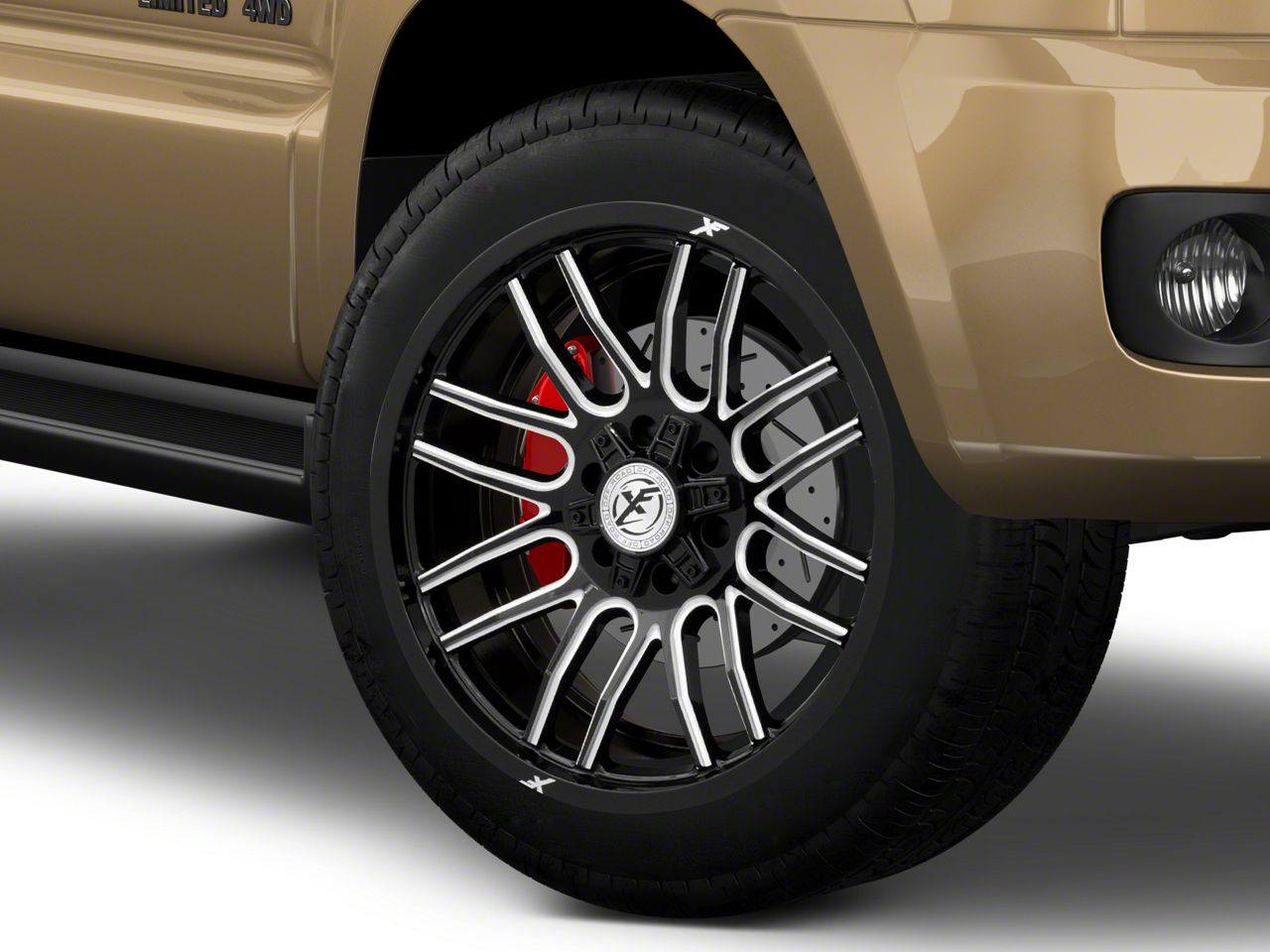 XF Offroad Toyota 4-Runner XF-232 Gloss Black Milled 6-Lug Wheel; 20x10 ...