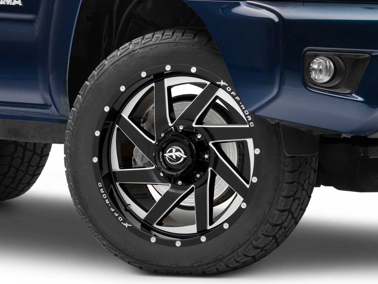 XF Offroad Tacoma XF-205 Gloss Black Milled 6-Lug Wheel; 20x9; 0mm ...