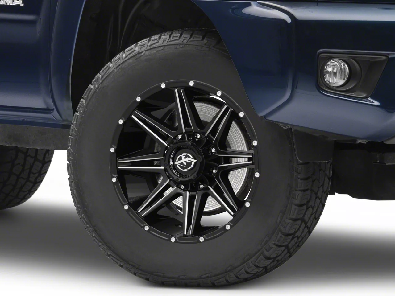 XF Offroad Tacoma XF-220 Gloss Black Milled 6-Lug Wheel; 17x9; 12mm ...
