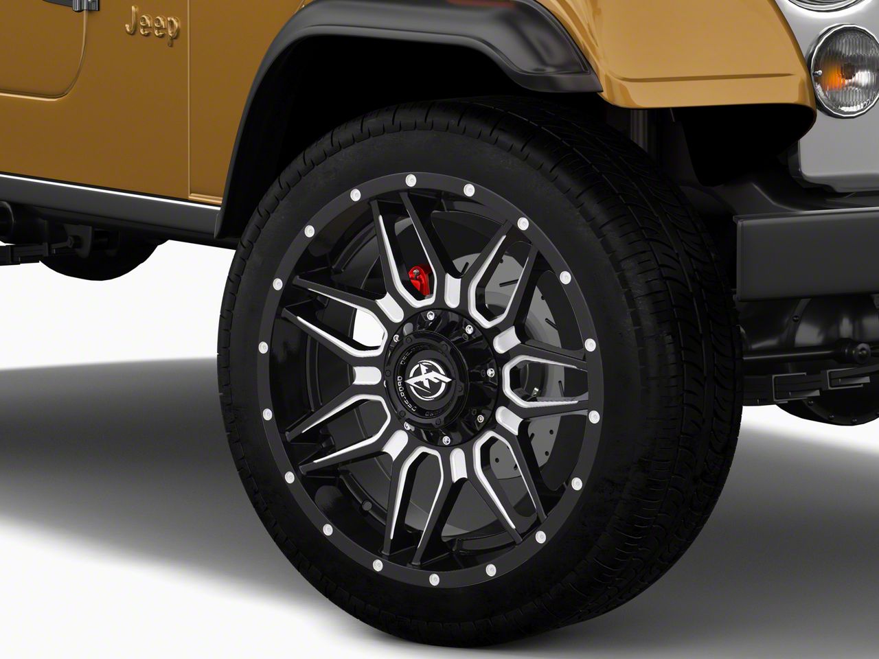 XF Offroad Tundra XF-222 Gloss Black Milled 5-Lug Wheel; 20x9; 12mm ...