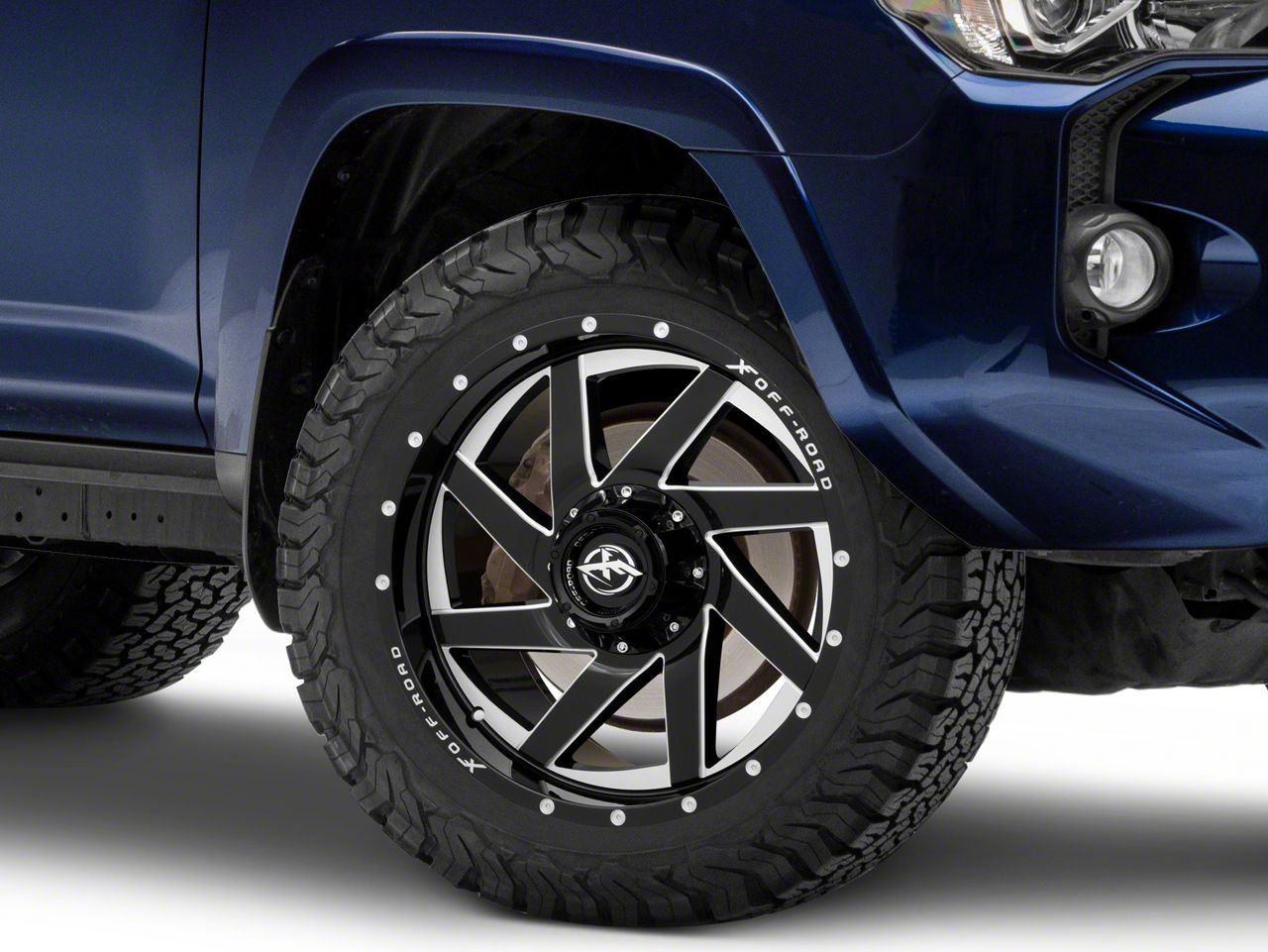 XF Offroad Toyota 4-Runner XF-205 Gloss Black Milled 6-Lug Wheel; 20x9 ...