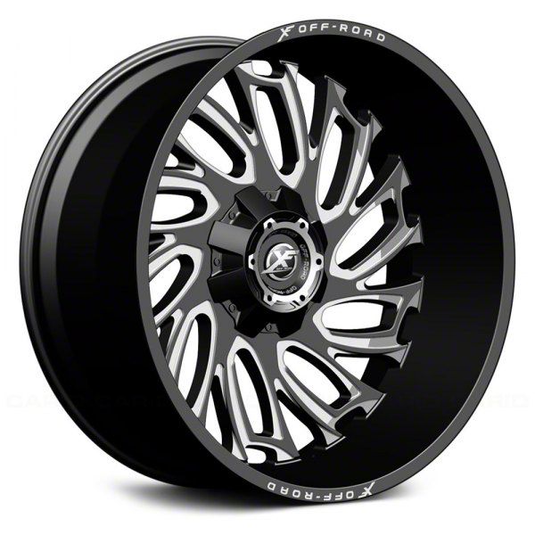 XF Offroad Tundra XF-207 Gloss Black Milled 5-Lug Wheel; 20x10; -12mm ...