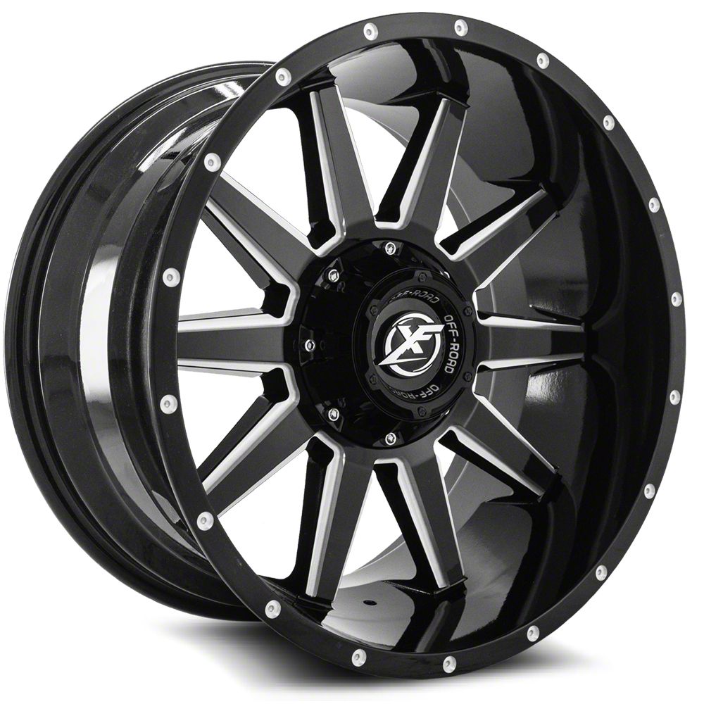 XF Offroad Toyota 4-Runner XF-219 Gloss Black and Milled 6-Lug Wheel ...