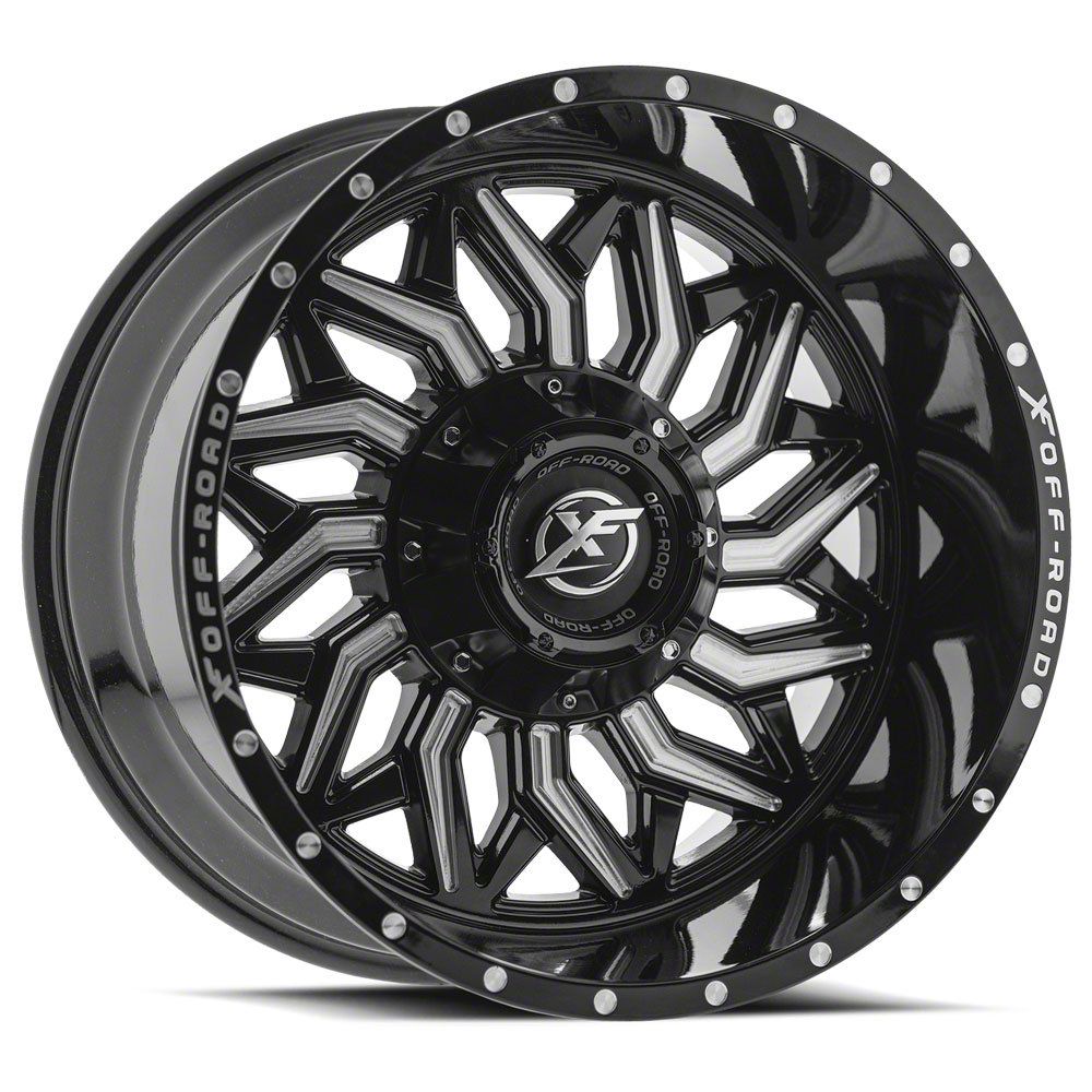 XF Offroad Toyota 4-Runner XF-228 Gloss Black and Milled 6-Lug Wheel ...