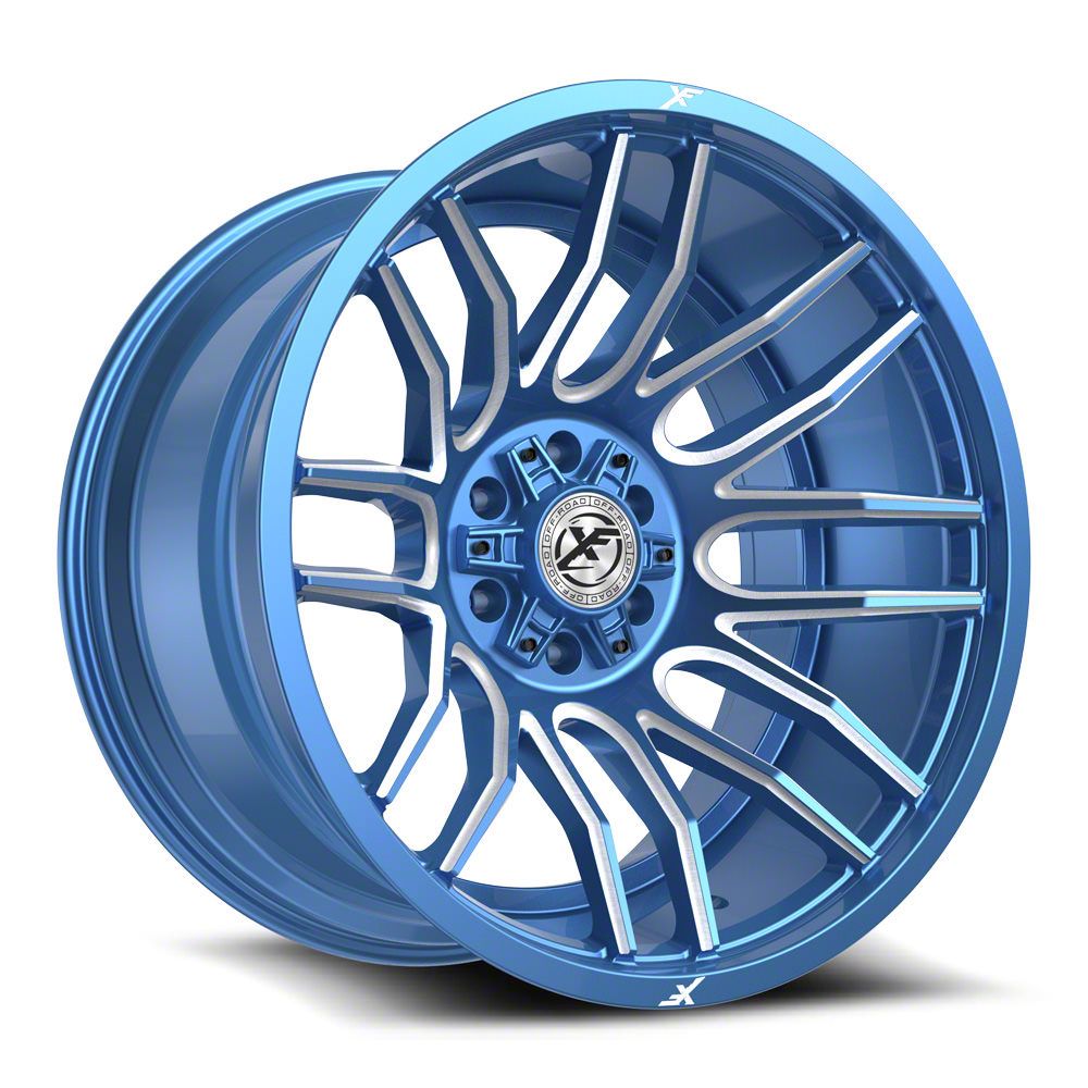 XF Offroad Toyota 4-Runner XF-232 Anodized Blue and Milled 6-Lug Wheel ...