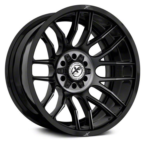 XF Offroad Toyota 4-Runner XF-232 Gloss Black Machined with Titanium ...