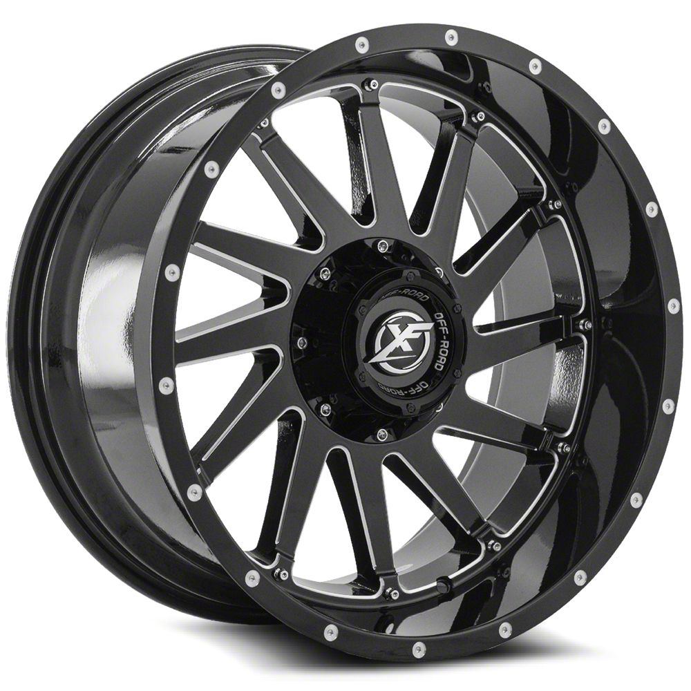 XF Offroad Toyota 4-Runner XF-216 Gloss Black and Milled 6-Lug Wheel ...