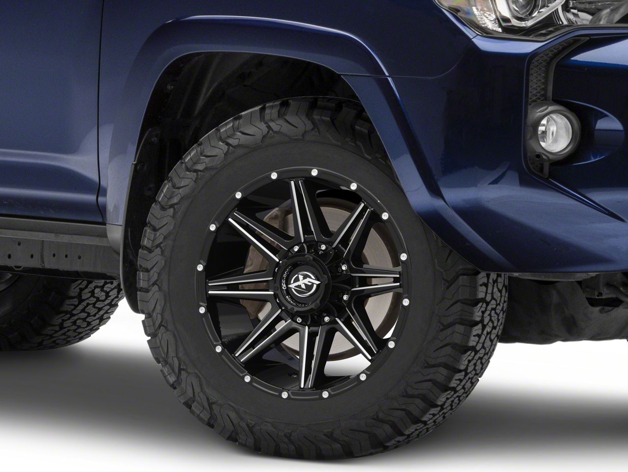 XF Offroad Toyota 4-Runner XF-220 Gloss Black Milled 6-Lug Wheel; 18x9 ...