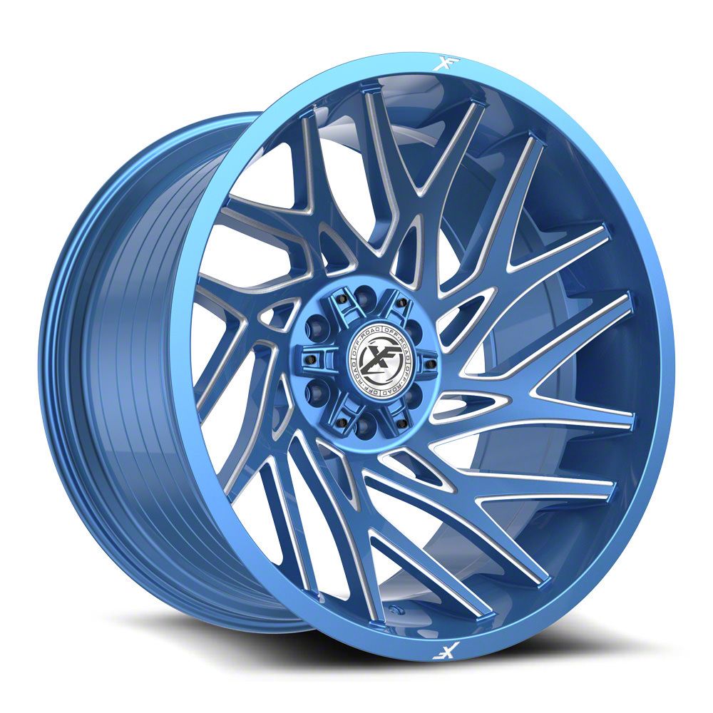 XF Offroad Toyota 4-Runner XF-229 Anodized Blue and Milled 6-Lug Wheel ...