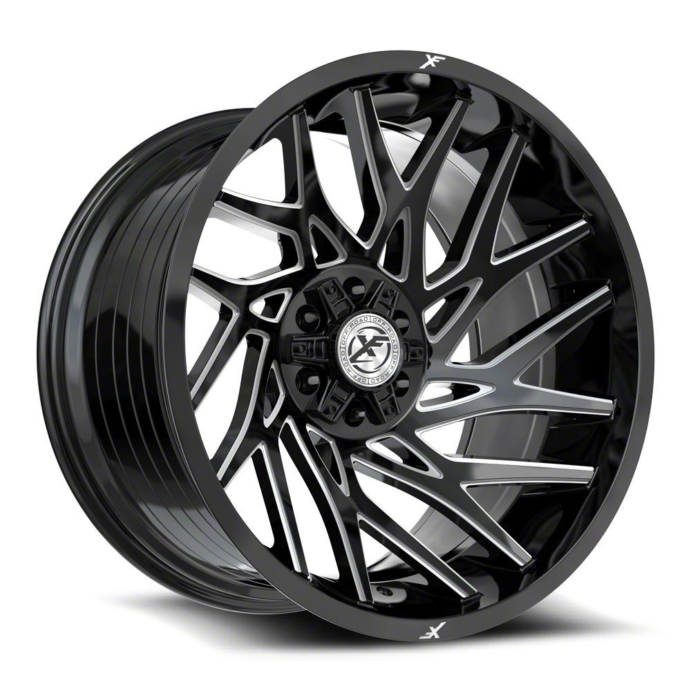 XF Offroad Toyota 4-Runner XF-229 Gloss Black and Milled 6-Lug Wheel ...
