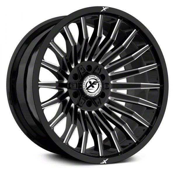 XF Offroad Toyota 4-Runner XF-231 Gloss Black Milled Logo 6-Lug Wheel ...
