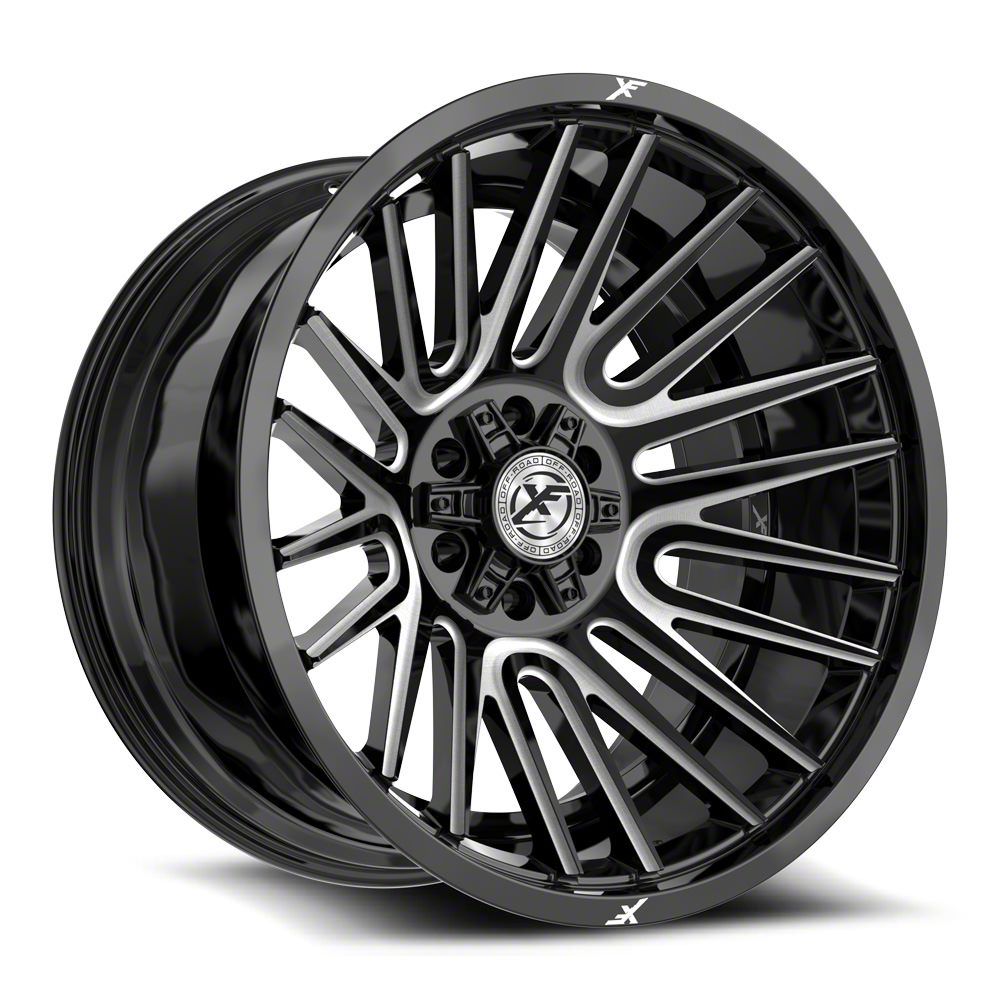 XF Offroad Toyota 4-Runner XF-234 Gloss Black and Milled 6-Lug Wheel ...