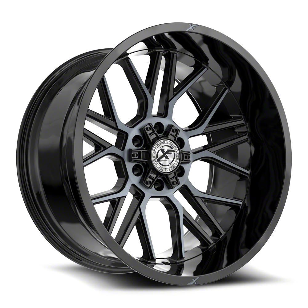 XF Offroad Toyota 4-Runner XF-235 Gloss Black and Machined Titanium ...