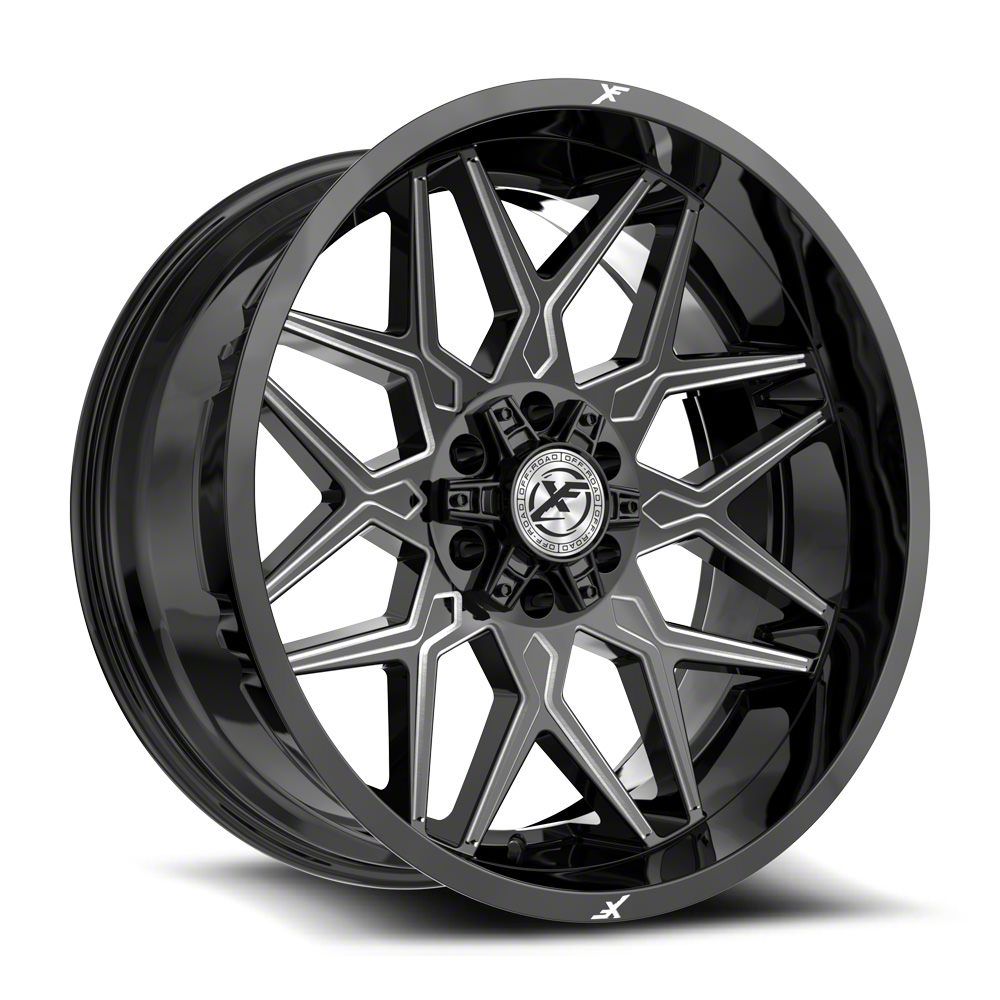 XF Offroad Toyota 4-Runner XF-238 Gloss Black and Milled 6-Lug Wheel ...