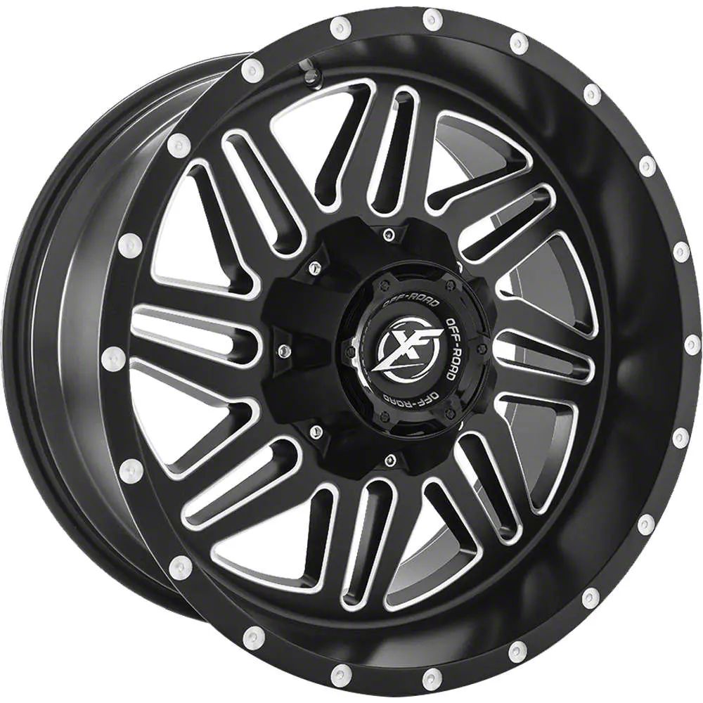 XF Offroad Bronco XF-201 Matte Black Milled 6-Lug Wheel; 20x10; -12mm ...
