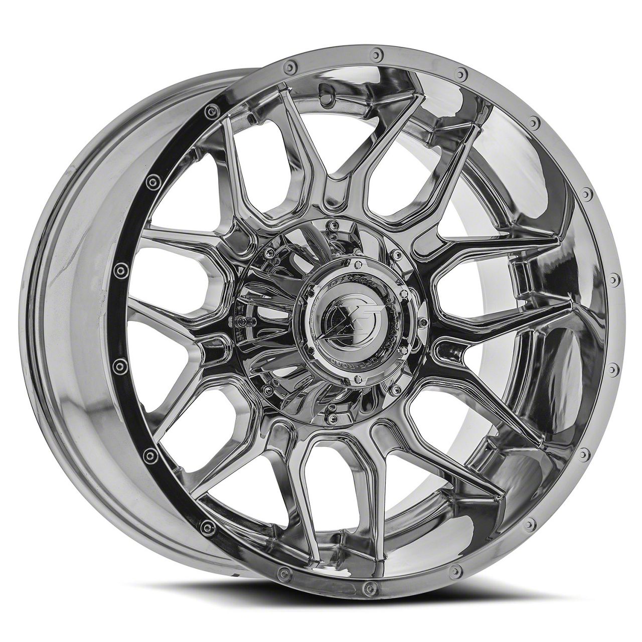 XF Offroad Bronco XF-222 Chrome 6-Lug Wheel; 22x12; -44mm Offset XF ...