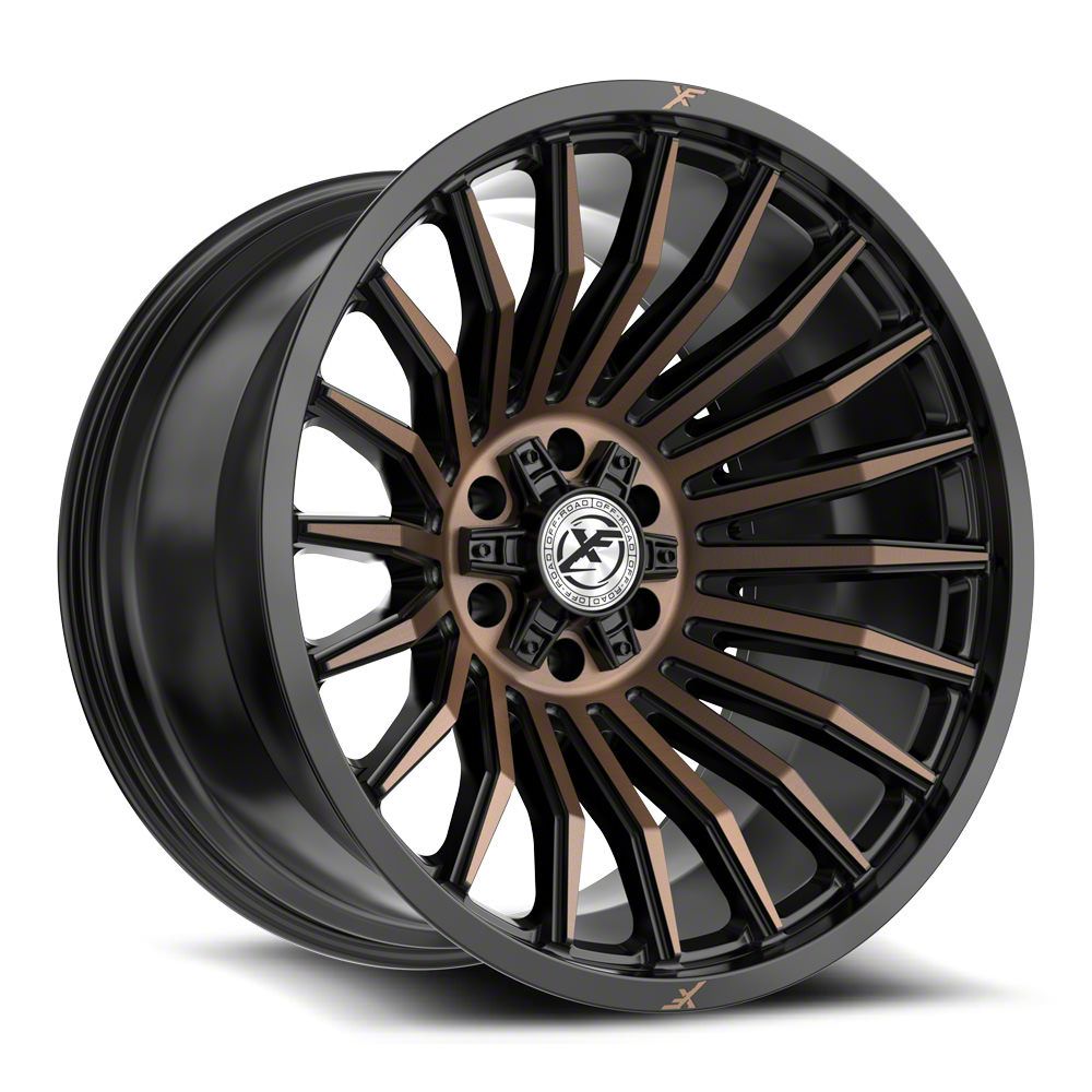 XF Offroad Bronco XF-231 Satin Black and Bronze Machined Double Dark ...