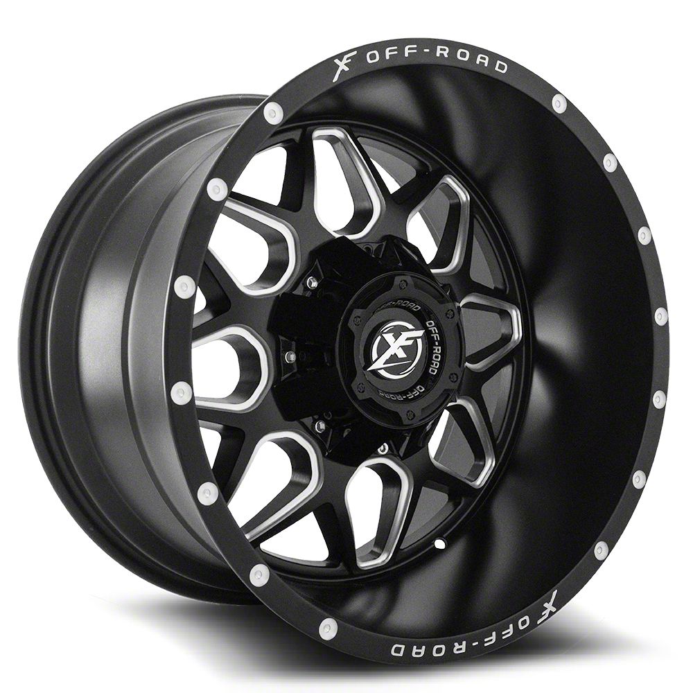 XF Offroad Jeep Grand Cherokee XF-202 Matte Black and Machined Wheel ...