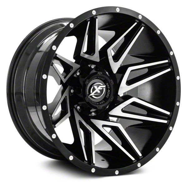XF Offroad Titan XF-218 Gloss Black Machined 6-Lug Wheel; 20x9; 12mm ...