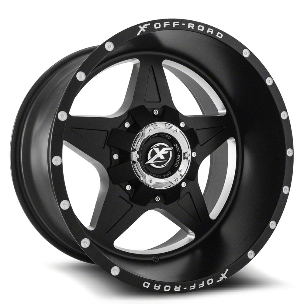XF Offroad Titan XD XF-210 Matte Black and Machined 6-Lug Wheel; 20x9 ...