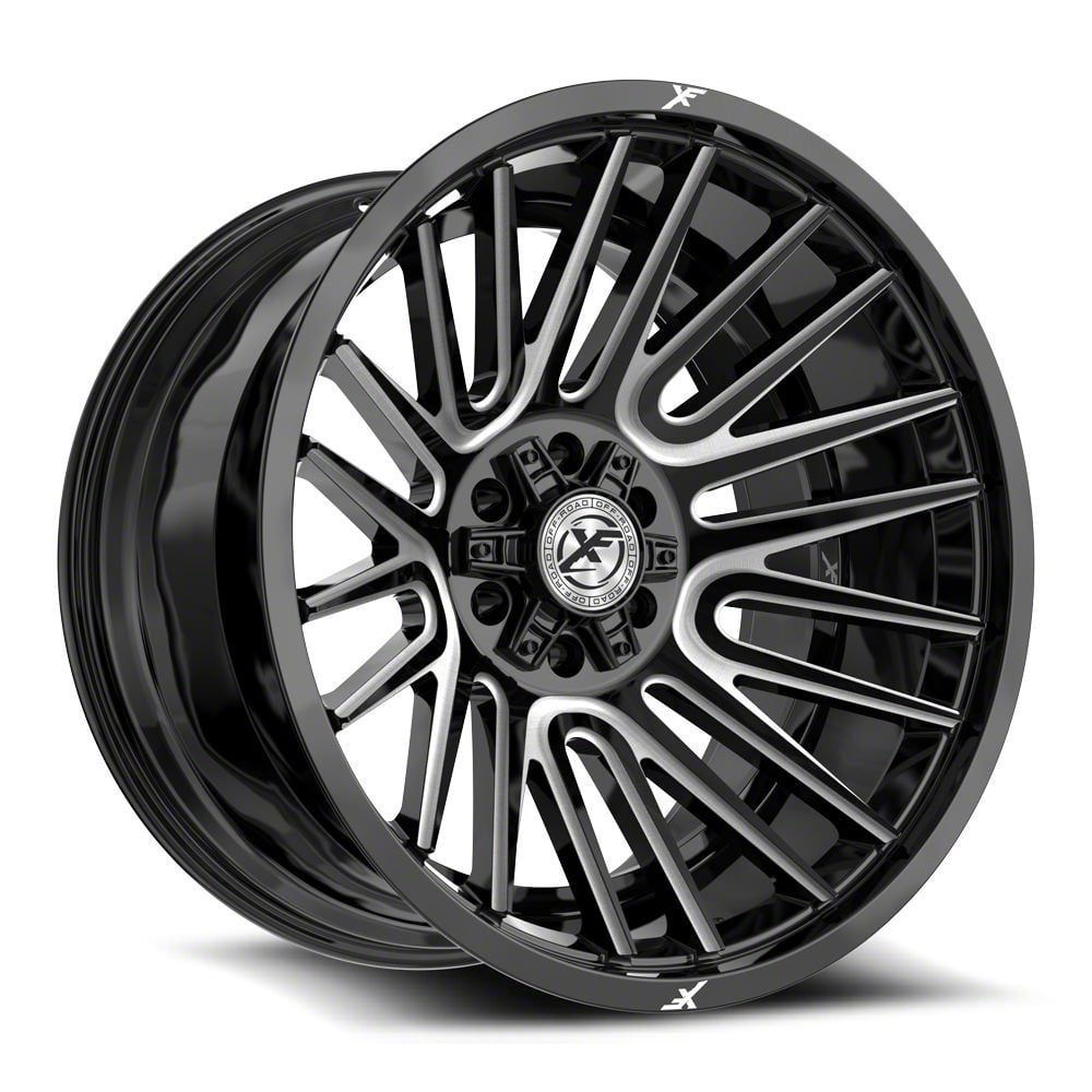XF Offroad Titan XD XF-234 Gloss Black and Milled 6-Lug Wheel; 20x9 ...
