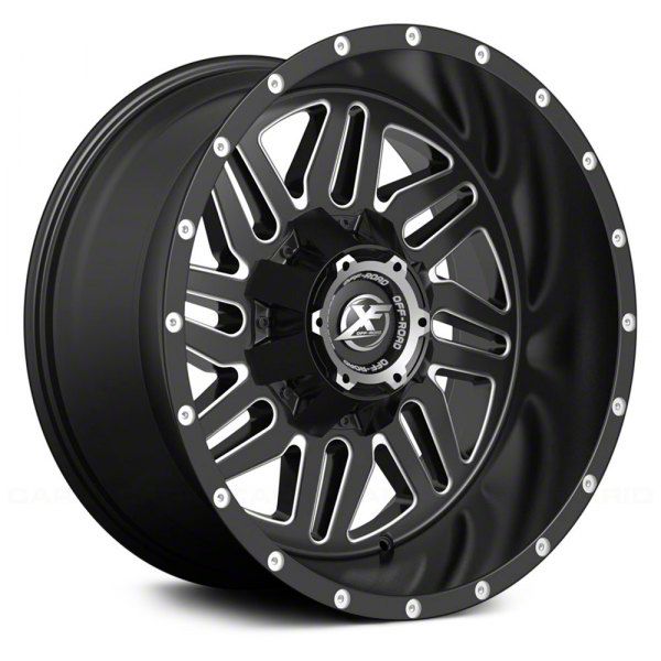 XF Offroad Tundra XF-201 Matte Black Milled 5-Lug Wheel; 20x12; -44mm ...