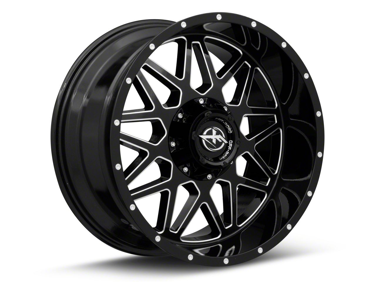 XF Offroad Tundra XF-211 Gloss Black Milled 5-Lug Wheel; 20x12; -44mm ...