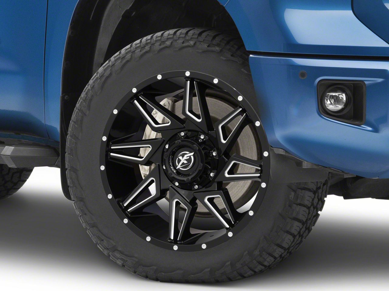 XF Offroad Tundra XF-218 Gloss Black Milled 5-Lug Wheel; 20x12; -44mm ...