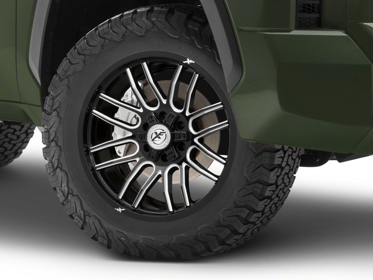 XF Offroad Tundra XF-232 Gloss Black Milled 6-Lug Wheel; 20x10; -12mm ...