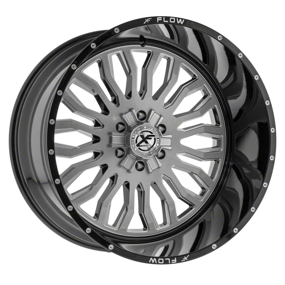 XFX Flow Tundra XFX-305 Brushed Milled with Black Lip 6-Lug Wheel ...