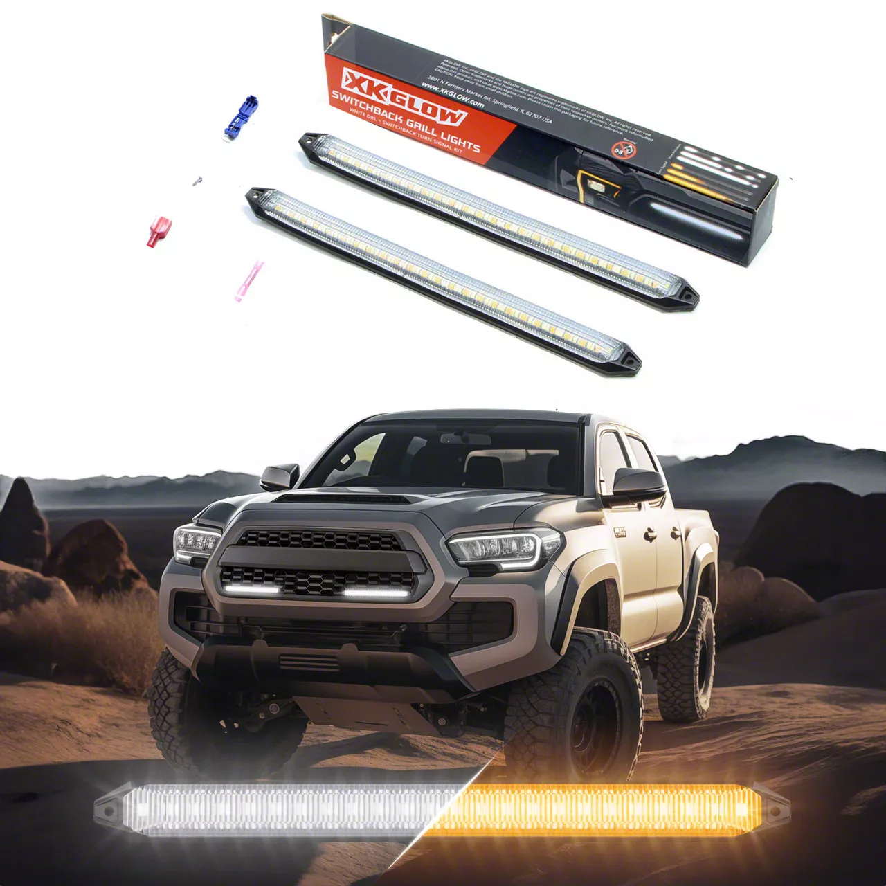 XK Glow Toyota 4-Runner 9-Inch Switchback Grille Lights with Start-up ...