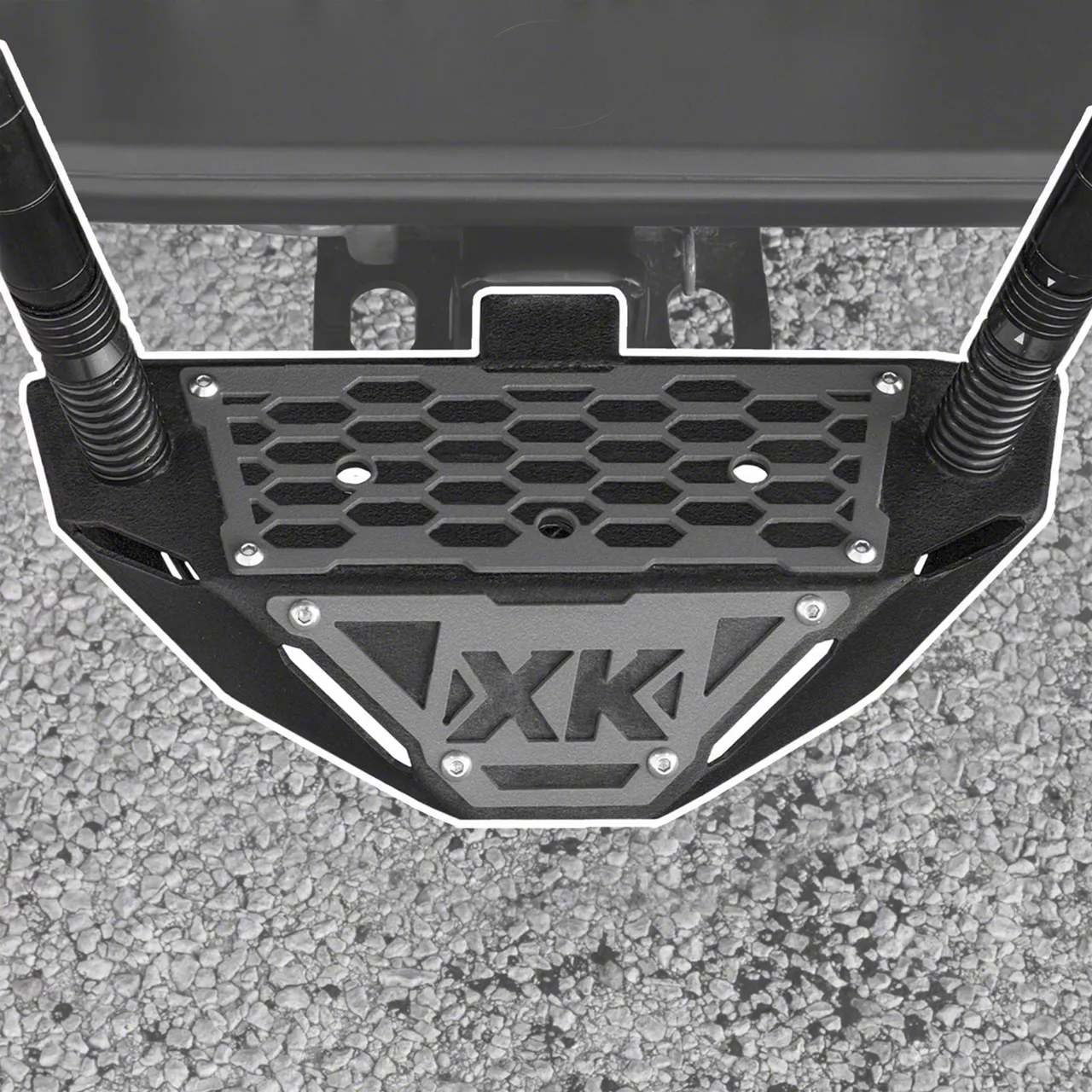 XK Glow Bronco 2-Inch Hitch Receiver Step and Whip Plate XK-HITCH ...