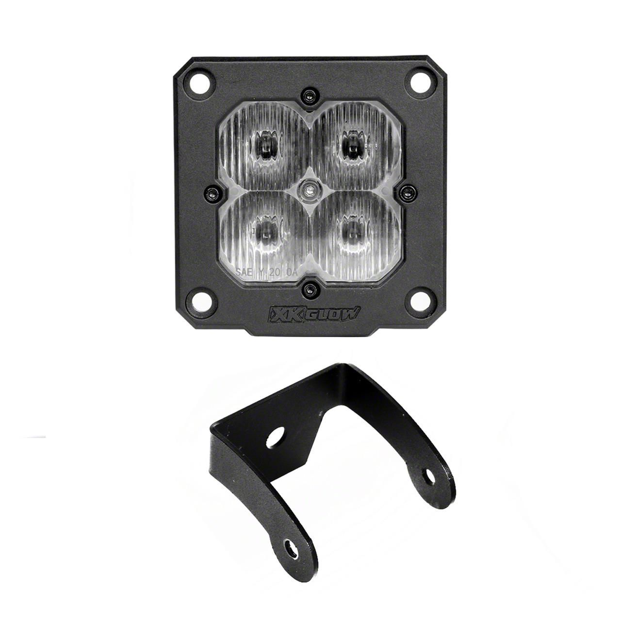 XK Glow Bronco C3 Flush Mount LED Cube Light; Driving Beam XK065002-D ...