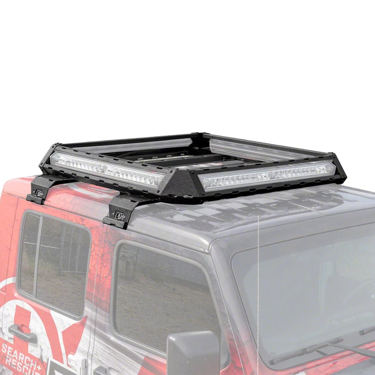 XK Glow Jeep Gladiator 36x36-Inch 360 Roof Rack Kit XK-RR-JP-2222 (20 ...