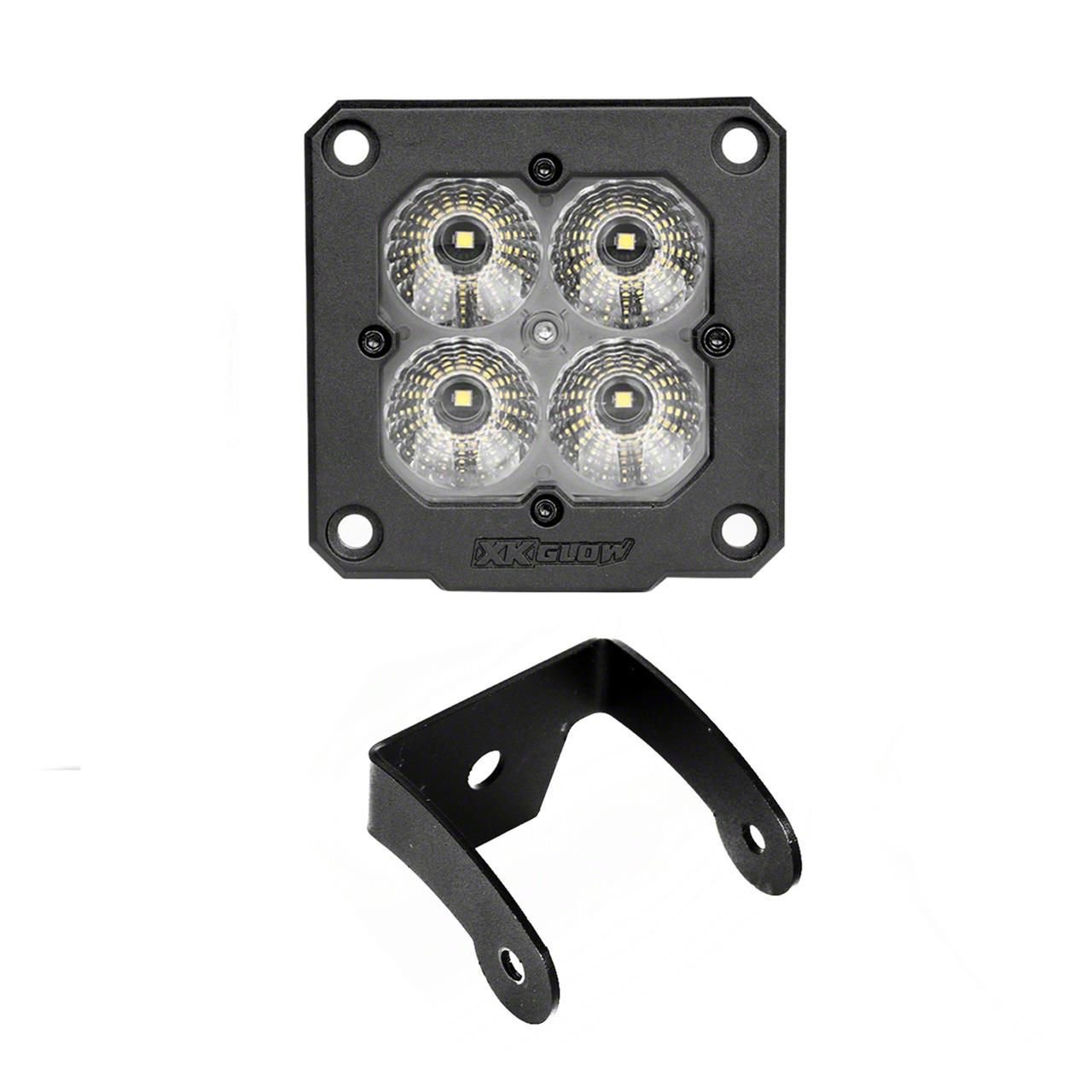 XK Glow Jeep Grand Cherokee C3 Flush Mount LED Cube Light; Flood Beam ...