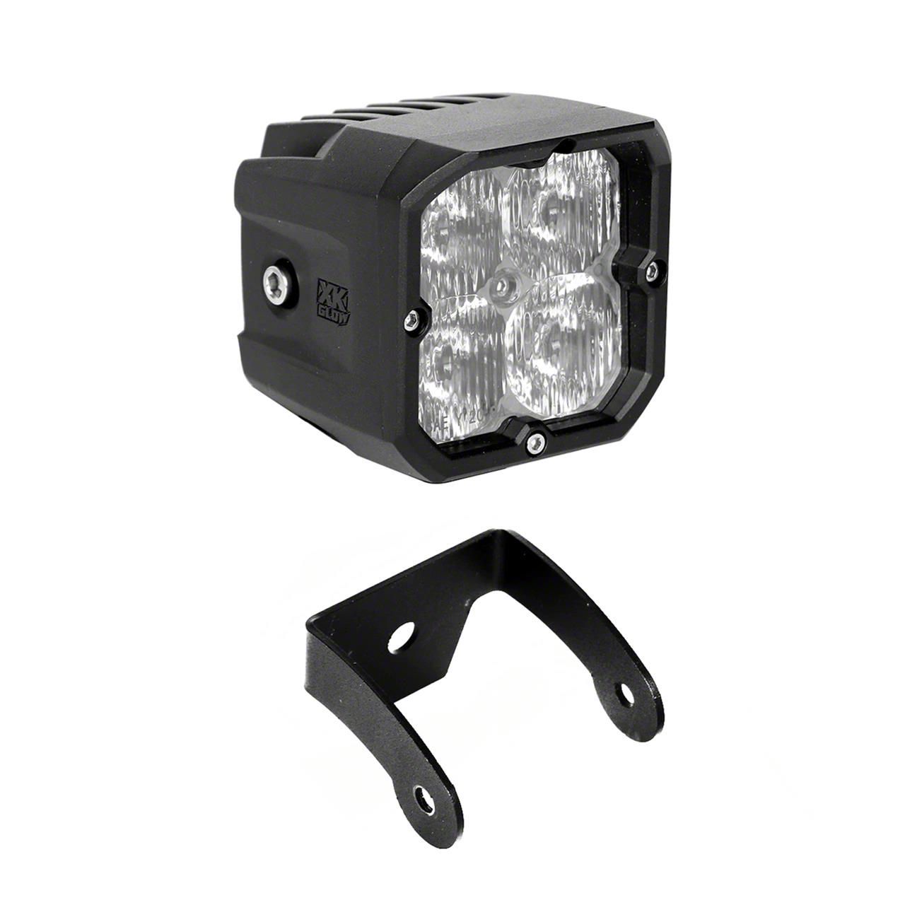 XK Glow Jeep Renegade C3 LED Cube Light; Driving Beam; Amber Lens ...